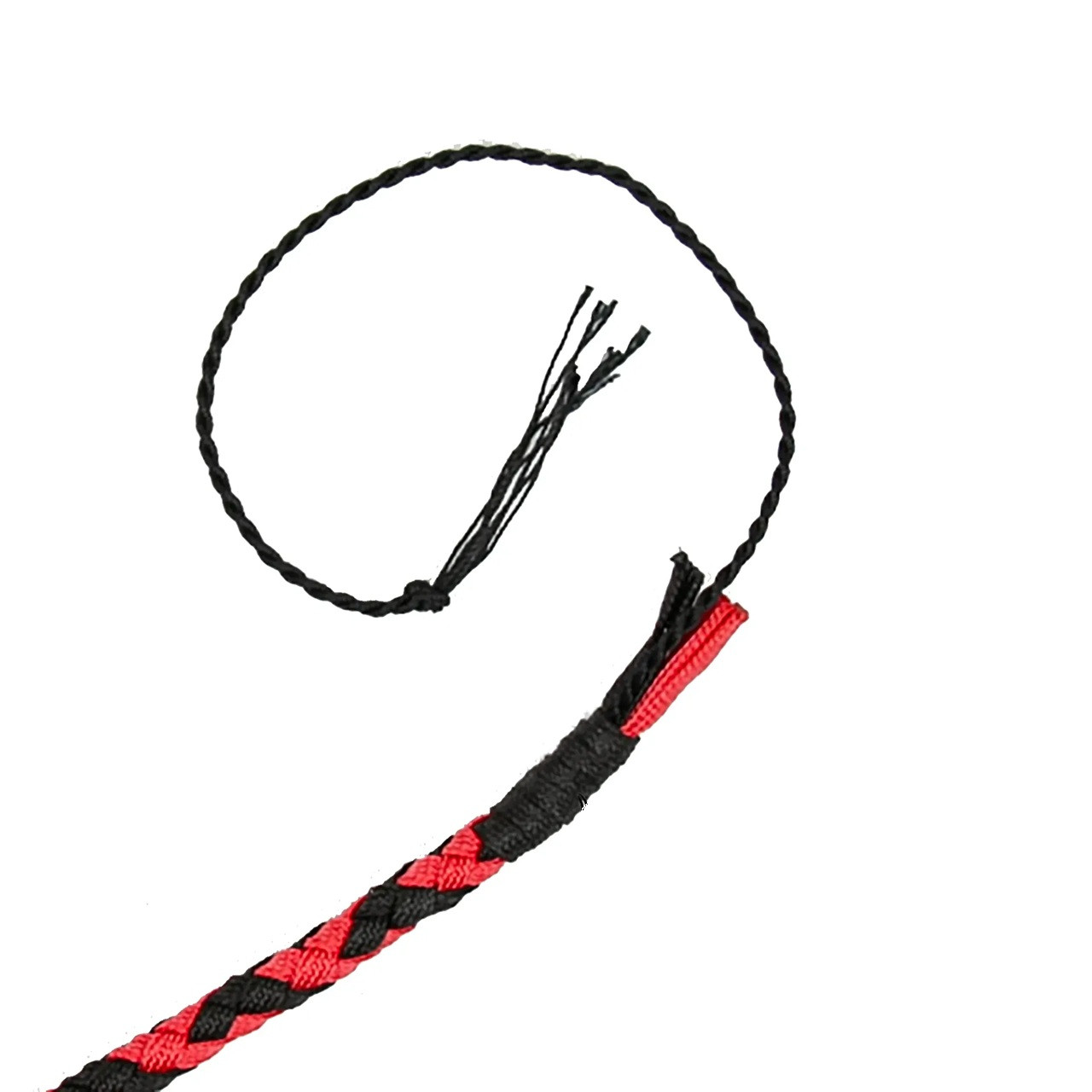 Pocket Mini Whip 3ft - Black & Red Leather, 6 Plait
