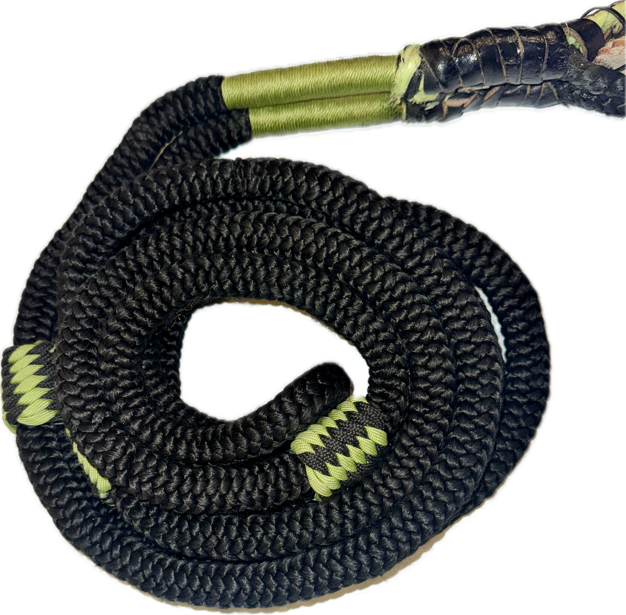 Lime Green on Black Pro Bull Rope LH 7x9 | EPT Bull Ropes