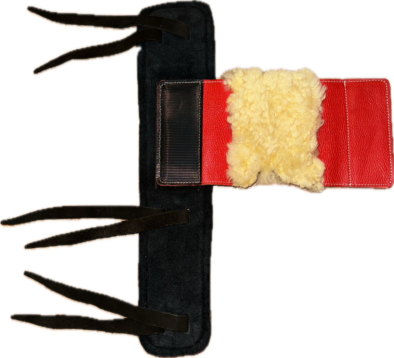 Red Bull Rope Pad: Leather & Sheep Wool - EPT Bull Ropes