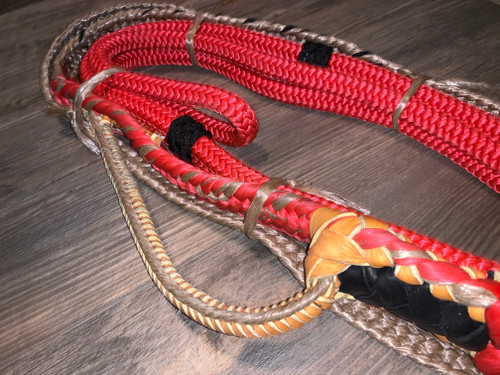 Red Mini Bull Rope LH 3/4" Pro 9.7 for Rider Size 12