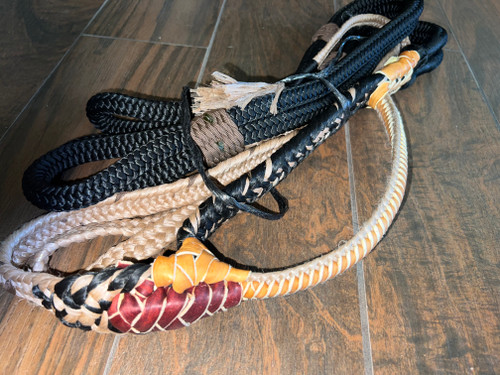 Black on Tan Poly Mini Bull Ropes - 7x9 RH | EPT Bull Ropes