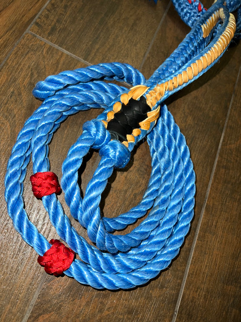 Blue Poly Mini Bull/Steer Rope Kids 9/7 LH 3/4 x 3/4 - Mini Rodeo Rider ...