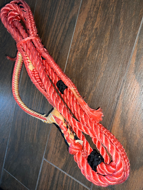 Red Poly Mini Bull/Steer Rope Kids 9/7 LH | EPT Bull Ropes