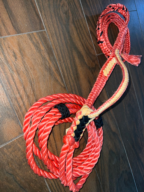 Red Poly Mini Bull/Steer Rope Kids 9/7 LH 3/4 x 3/4 - Mini Rodeo Rider ...