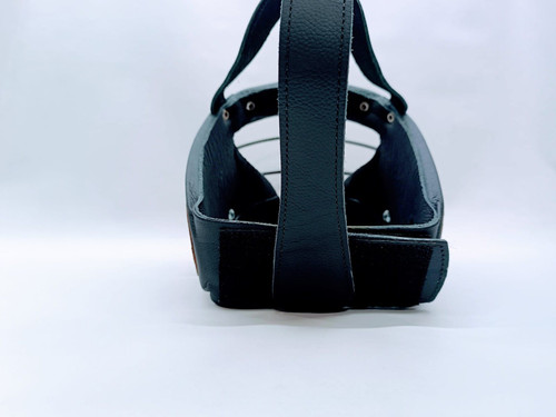 Black Leather Bull Riding Face Mask | EPT Bull Ropes