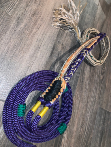 Bull Rope Purple Custom Pro 9/7 LH – Rodeo Use Rope Pro