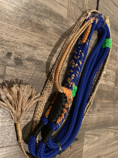 Royal Blue Nylon on Tan Poly Jr Pro 9/7 LH | EPT Bull Ropes