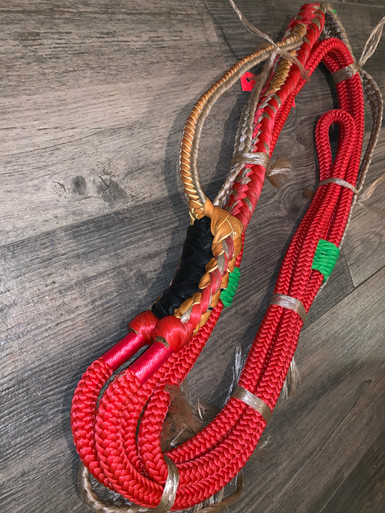 Red Nylon on Tan Jr Pro 9/7RH 13/16 x 3/4 | EPT Bull Ropes