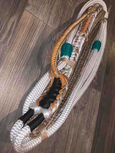 White Jr. Pro Custom Bull Rope - 9/7 LH | EPT Bull Ropes
