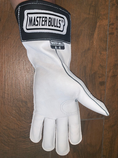 White Left Hand Bull Riding Glove | EPT Bull Ropes