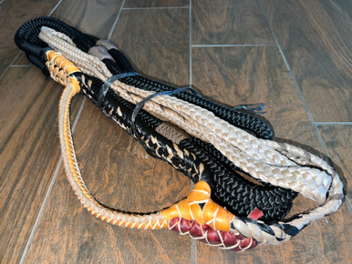 Black on Tan Poly Mini Bull Ropes - 7x9 RH | EPT Bull Ropes