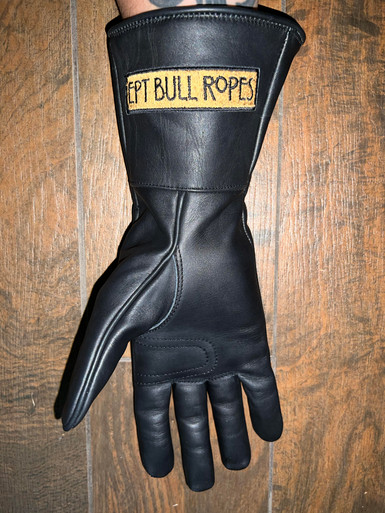Right-Hand Bull Riding Glove Black Calfskin Leather