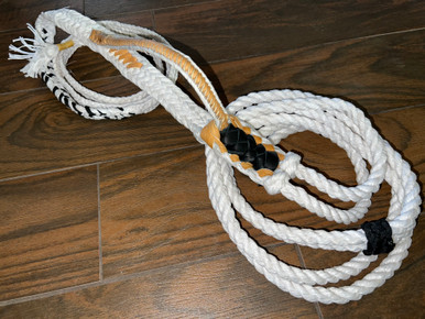White Poly Mini Bull/Steer Rope Kids 9/7 RH| EPT Bull Ropes