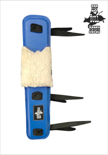 Leather & Sheep Wool Bull Rope Pad – Blue | Pro & Jr American Rope Pad ...