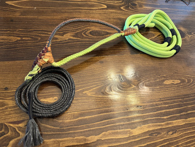Lime Green on Black Poly Bull Rope – Brazilian Pro RH