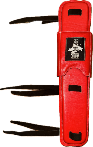Red Leather Bull Rope Pad - EPT Bull Ropes