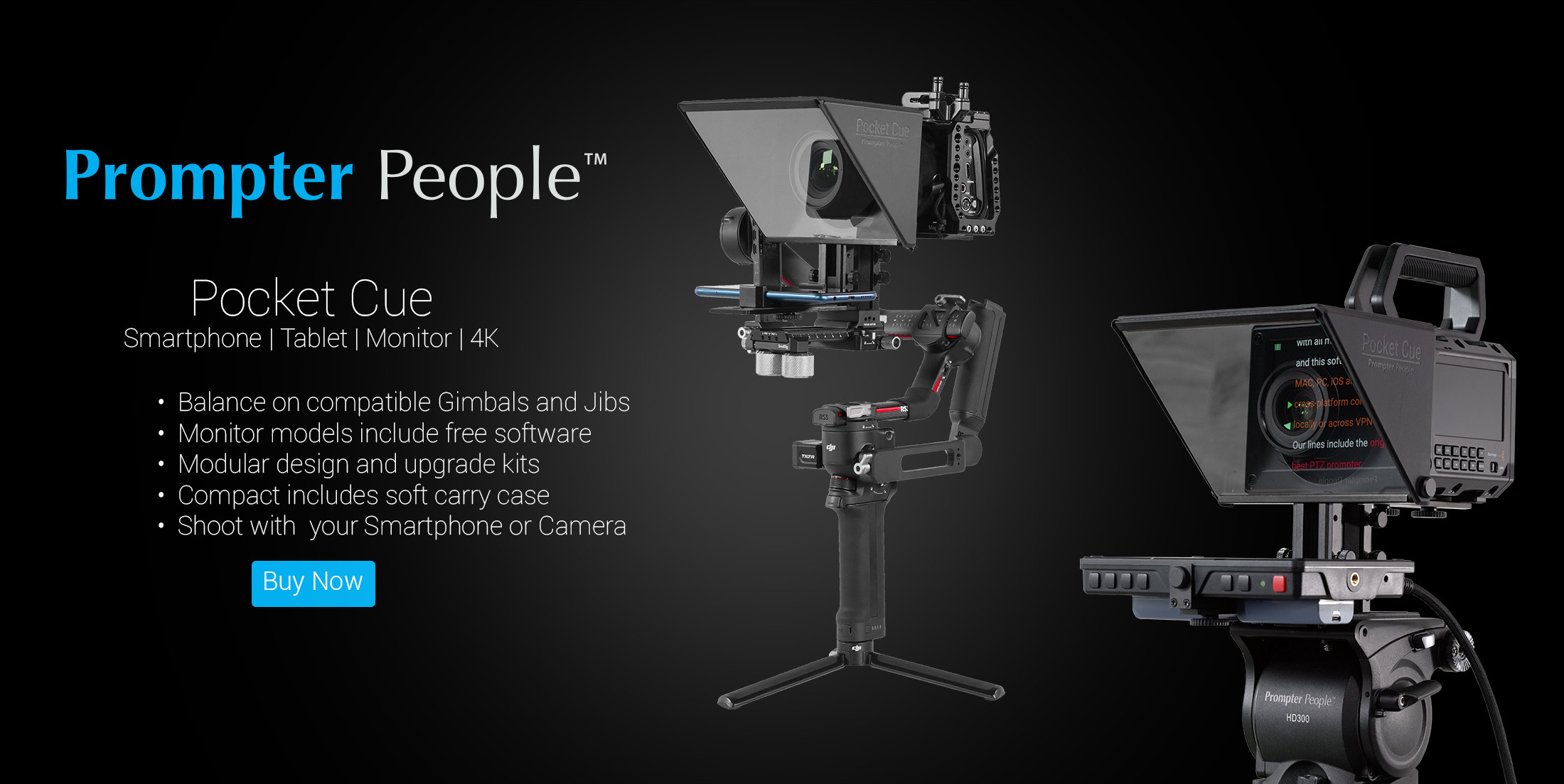 Professional Teleprompters | All Kinds | All Budgets | Prompter People