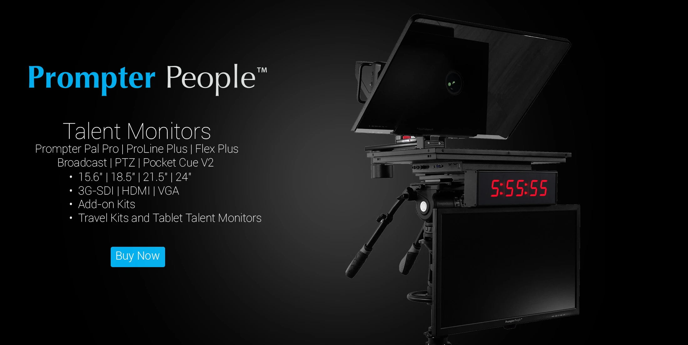 Professional Teleprompters | All Kinds | All Budgets | Prompter People