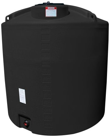 Enduraplas 1400 Gallon Black Vertical Storage Tank - THV01400B