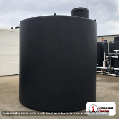 Norwesco 13000 Gallon Black Heavy Duty Vertical Storage - 44017B