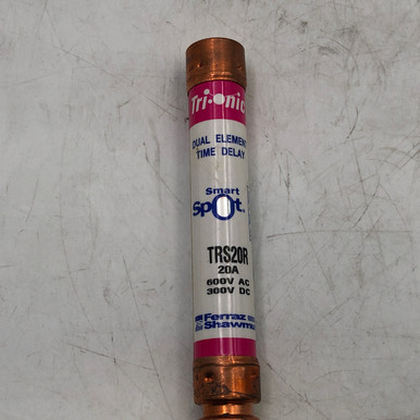 LOT OF 3 - MERSEN TRS20R 600VAC 300VDC 20A DUAL ELEMENT TIME DELAY FUSE ...