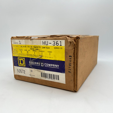 SQUARE D HU361 30A 600VAC 3-POLE HEAVY DUTY SAFETY SWITCH NEW - ReUpStock