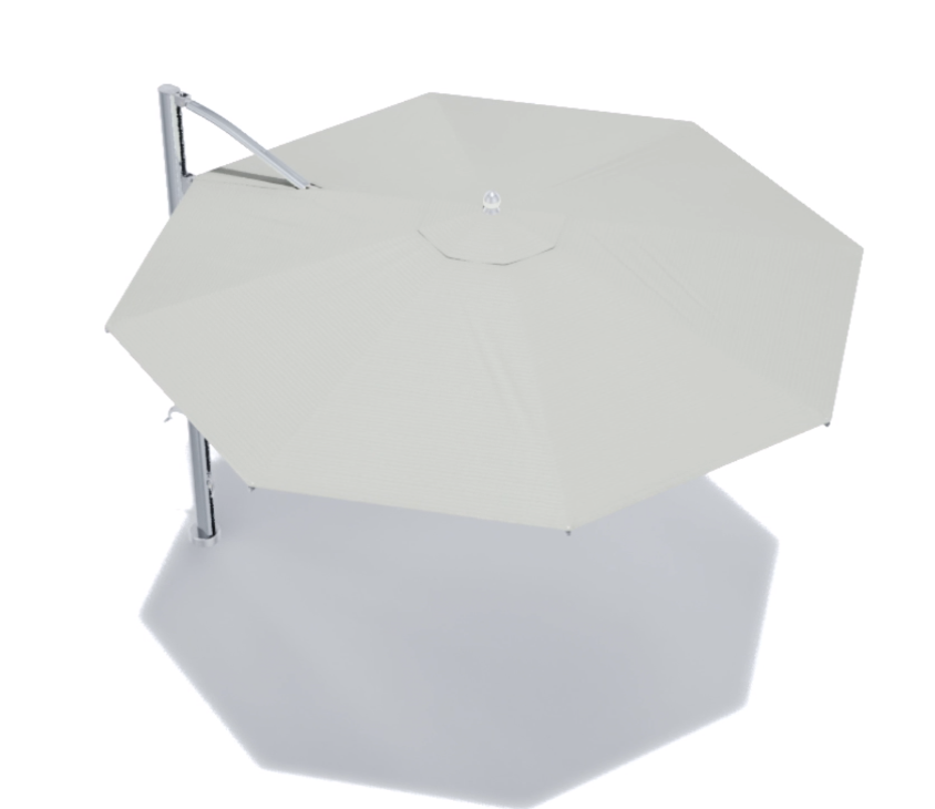 11' Octagon Ocean Master Max Cantilever, Oyster Canopy, Polished ...