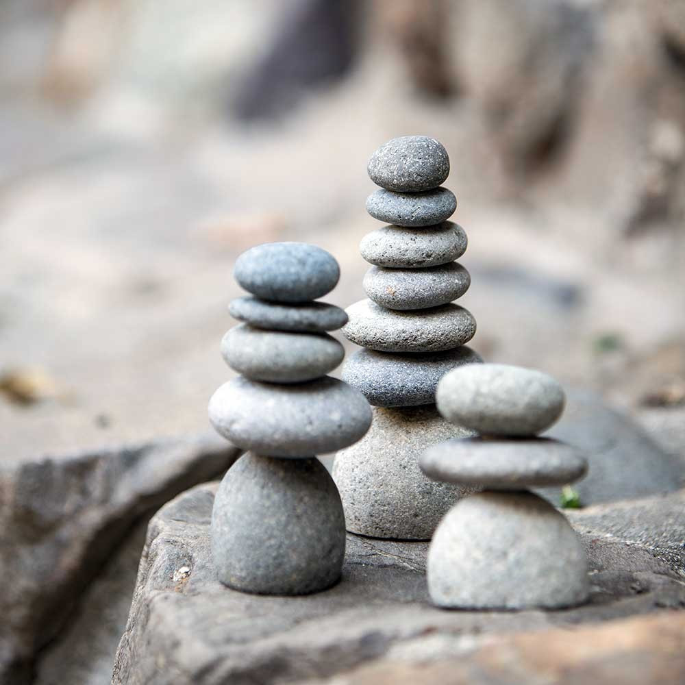Mini Rock Cairns - Set of 3 - Garden Cottage