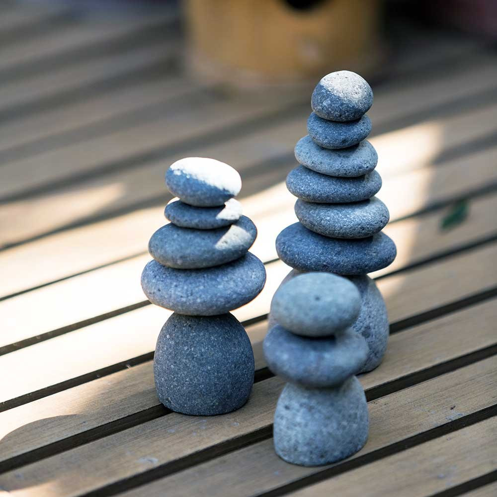 Mini Rock Cairns - Set of 3 - Garden Cottage