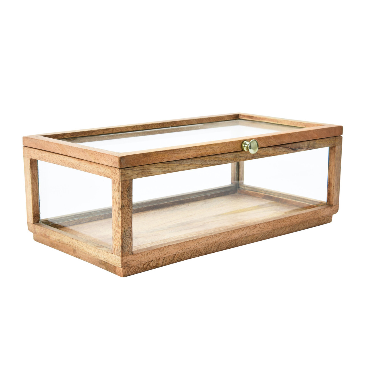 Glass & Wood Display Box - Garden Cottage