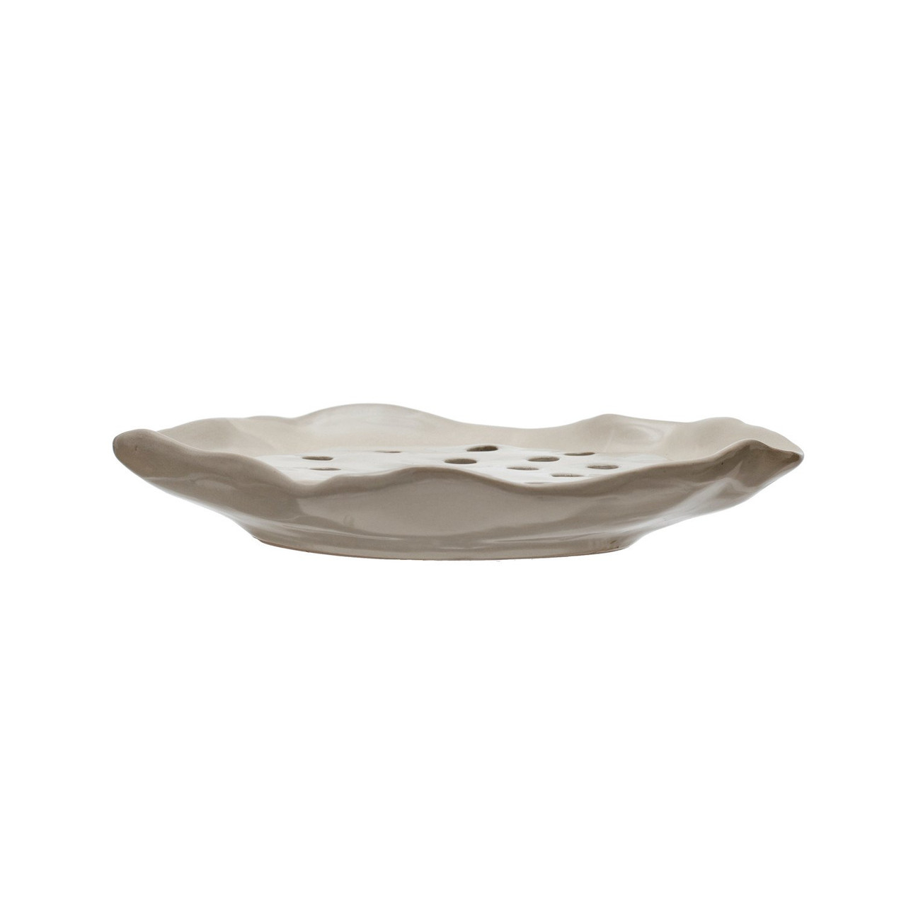 Stoneware Soap Dish, Beige - Garden Cottage