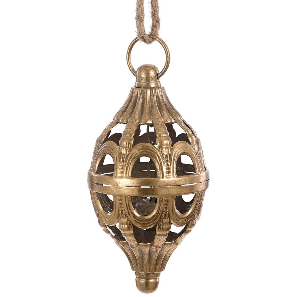 8" Metal Filigree Finial Ornament, Gold - Garden Cottage