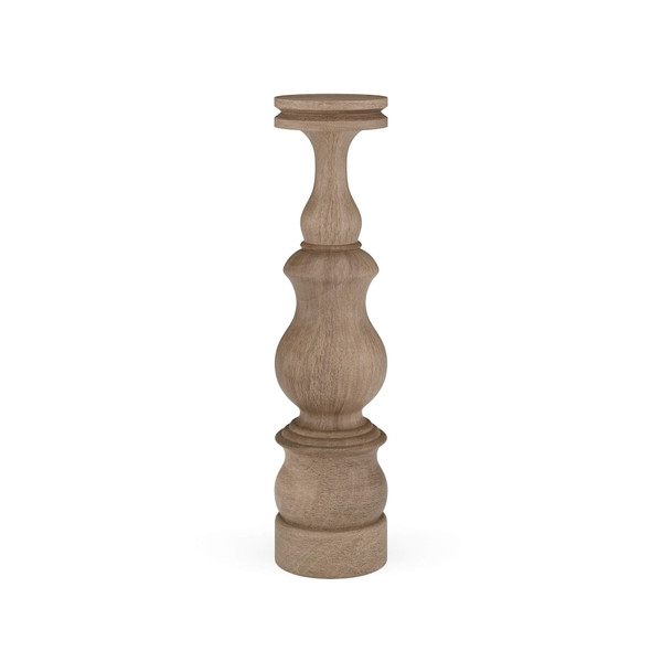 Bobeche Candlestick Large, Fruit Wood finish - Garden Cottage