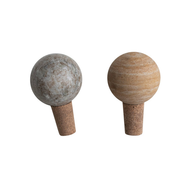 Marble & Cork Bottle Stopper - Garden Cottage