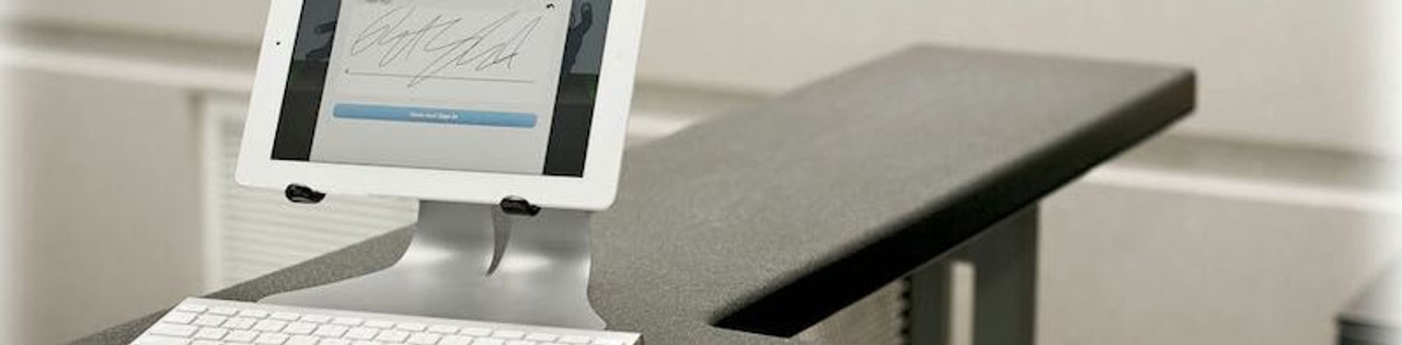 Stabile 2.0 – Fixed-Angle Steel iPad Stand for Desks & Retail Stabile 2.0 – Fixed-Angle Steel iPad Stand for Desks & Retail