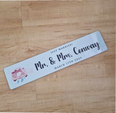 Wedding Car Number Plate - THE PRINT KING