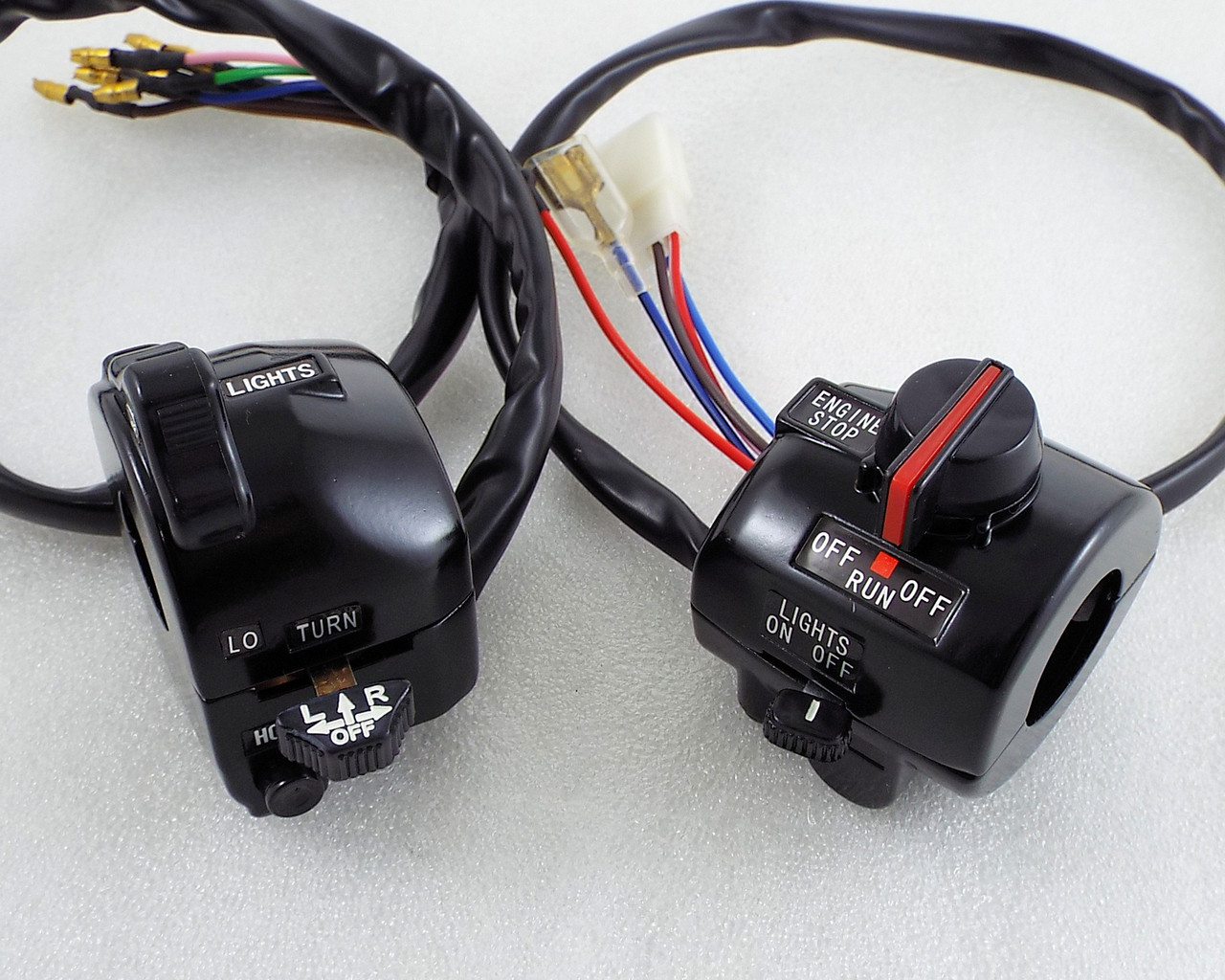 Control Switches, Yamaha RD250, RD350, 360-83975-03-00, 360-83973-02-00