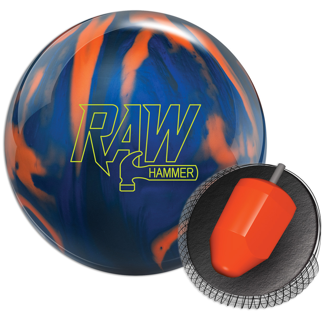 Hammer Raw Hammer Bowling Ball - Blue/Black/Orange Hybrid FREE SHIPPING ...