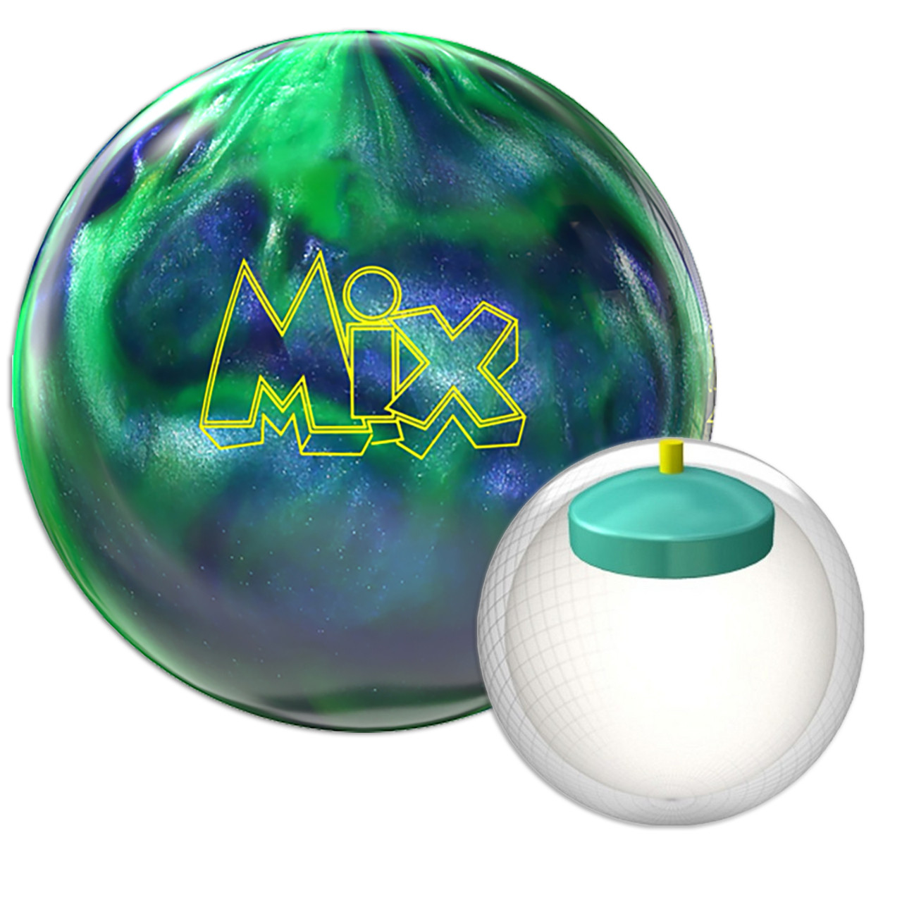 Storm Mix Bowling Ball - Lime/Royal/Custard FREE SHIPPING ...