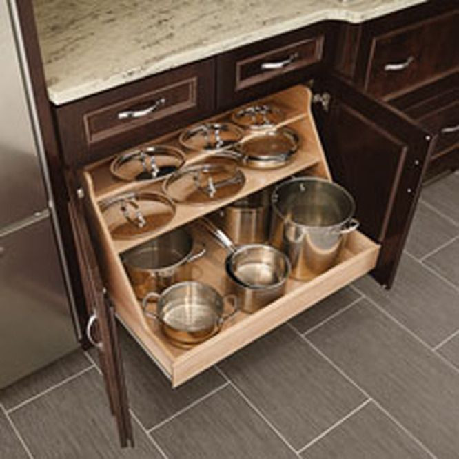 Pots and Pans Kitchen Cabinet Organizer Pull-Out Shelves | Masterpiece