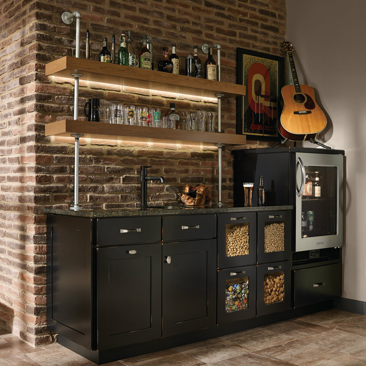 Custom Kitchen With A Bar Area | Masterpiece