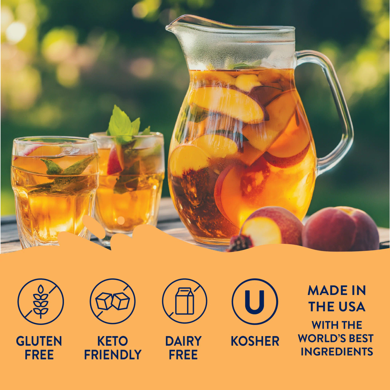 Sugar Free Peach Tea Concentrate - Ben Franklin Online