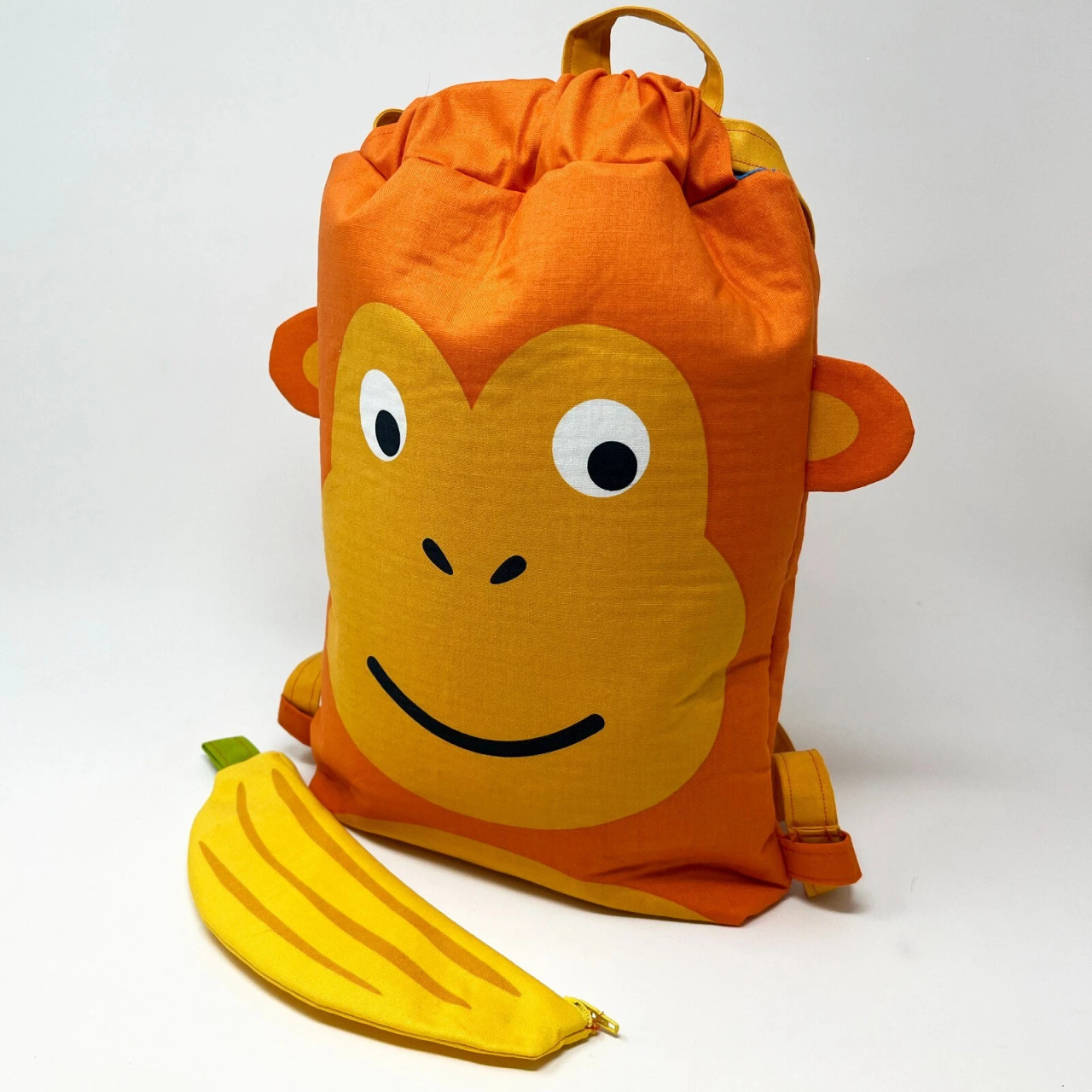Back to School Monkey Backpack & Banana Pouch Cut & Sew Panel - Ben ...