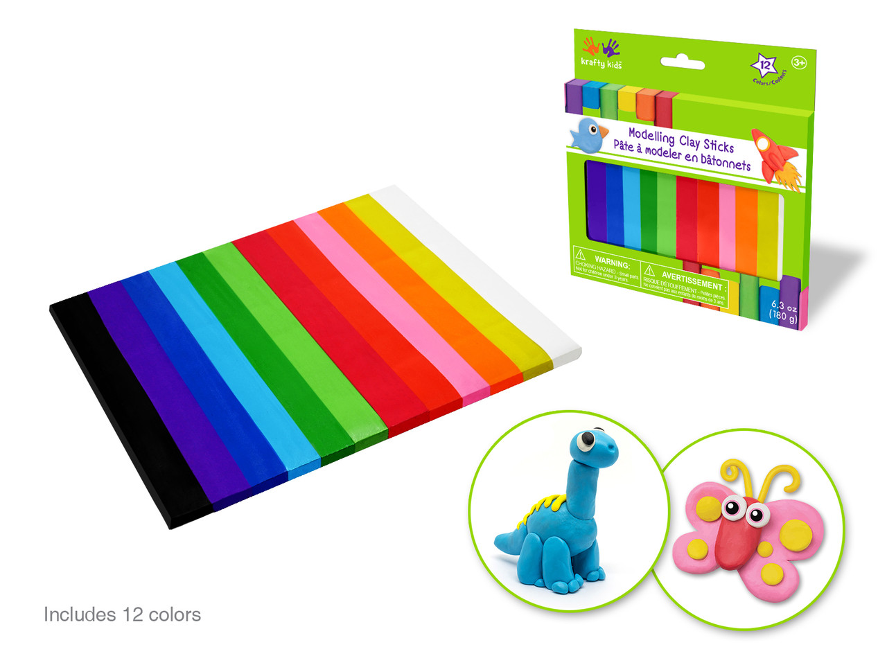 12ct Modeling Clay Sticks