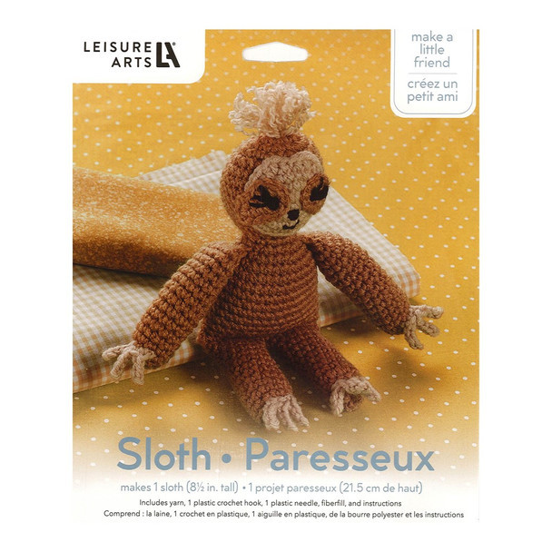 Leisure Arts Crochet Friend Sloth Small Kit - Ben Franklin Online