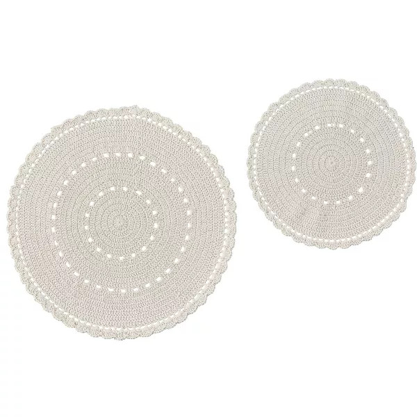 Park Designs Lace Accent Cream Mat Set - Ben Franklin Online