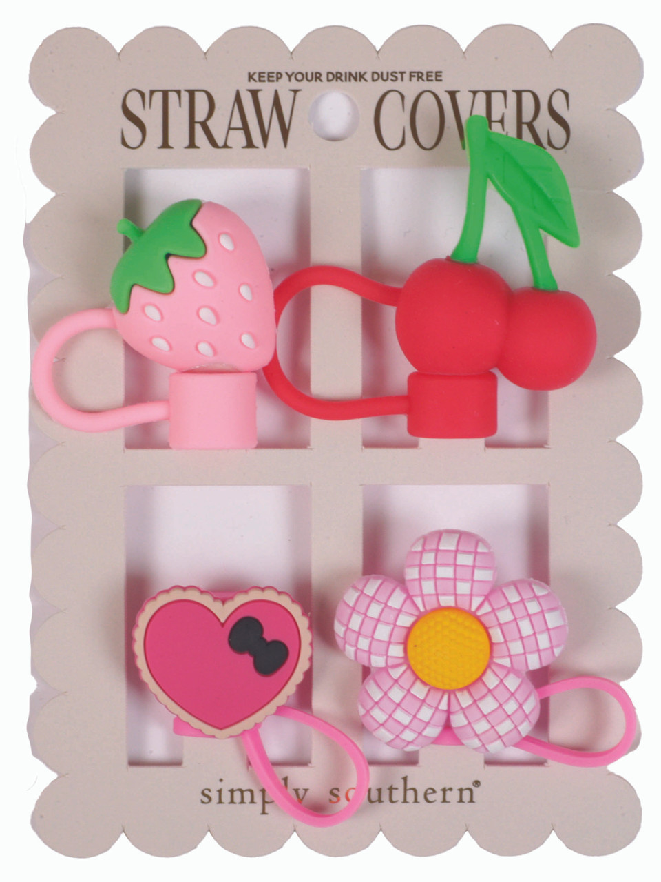 Simply Southern Straw Covers Pack - CHERRY - Ben Franklin Online