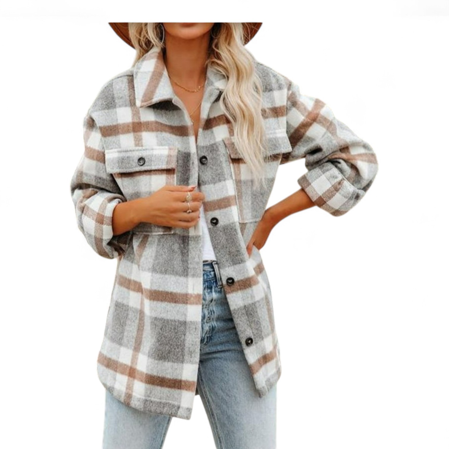 Cozy Relaxed Plaid Shacket - Ben Franklin Online