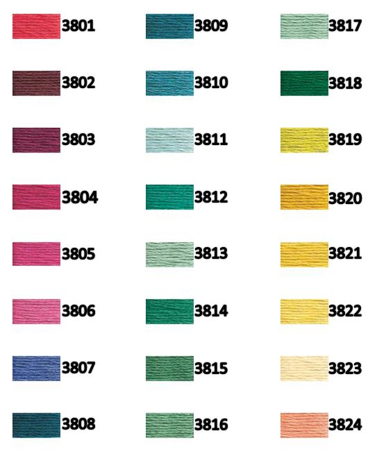 DMC Floss 3801-3824