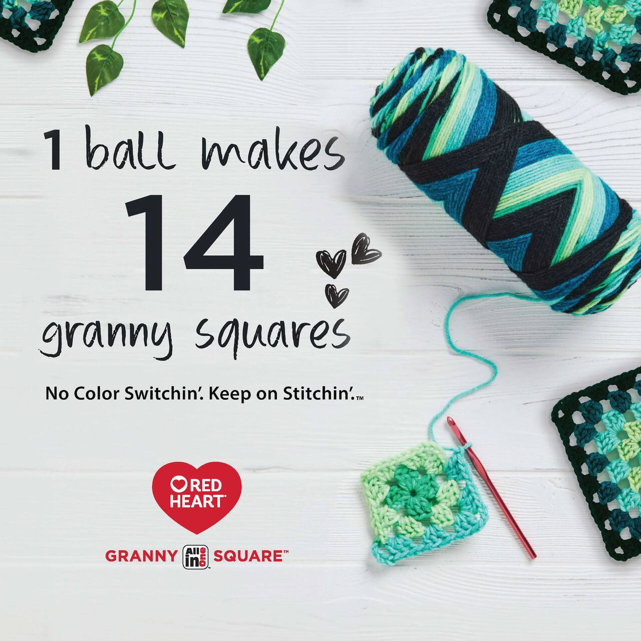 Red Heart® All in One™ Granny Square™ Yarn - Amethyst - Ben Franklin Online